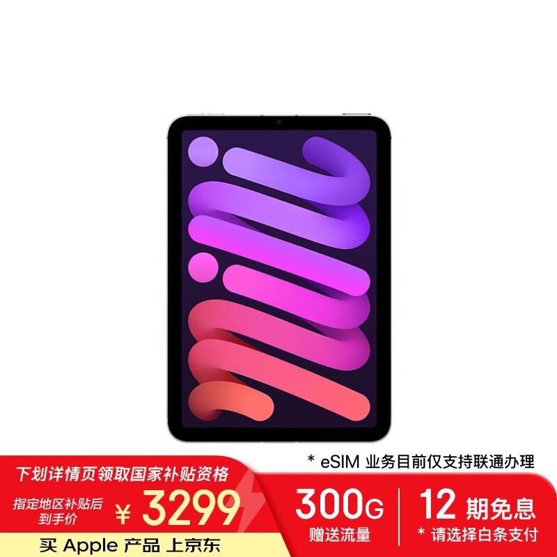 iPad mini7 2024款5G版紫色京东促销价2961元_苹果 iPad mini 7_笔记本导购-中关村在线