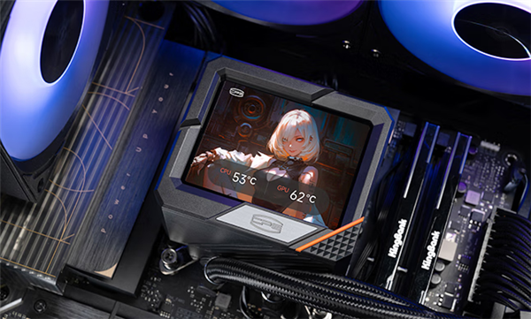 超频三发布北境GT360水冷散热器：3.5英寸屏显与强劲散热_游戏硬件显卡-中关村在线