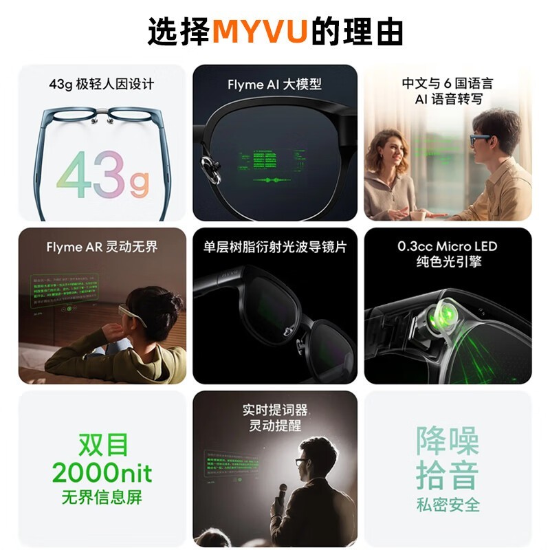 StarV MYVU Air AR眼镜999元抢_家电导购-中关村在线