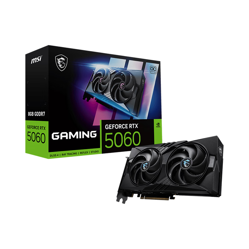 微星RTX 5060 8G电竞显卡京东特惠2685元_msi微星 GeForce RTX 5060 8G GAMING OC_游戏硬件显卡-中关村在线