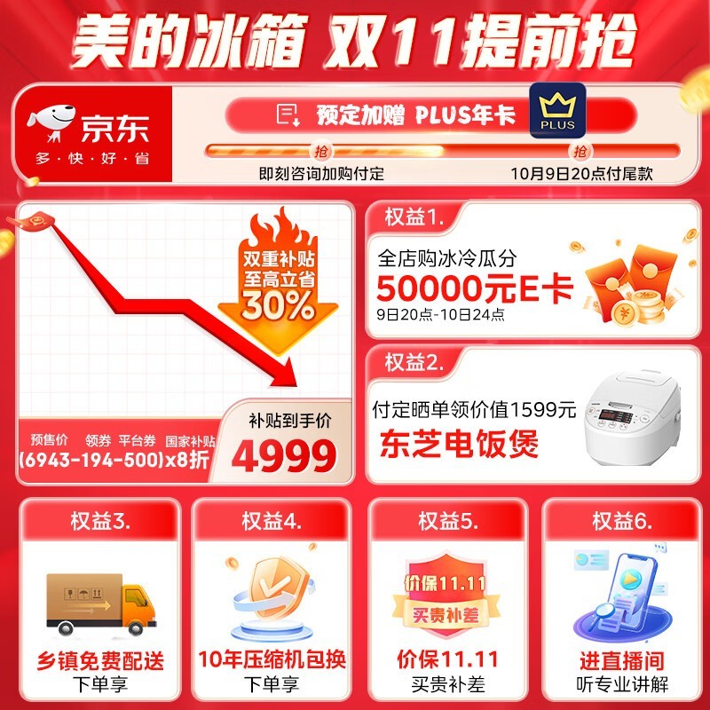 美的558L冰箱京东特惠低至4641元_家电冰箱-中关村在线