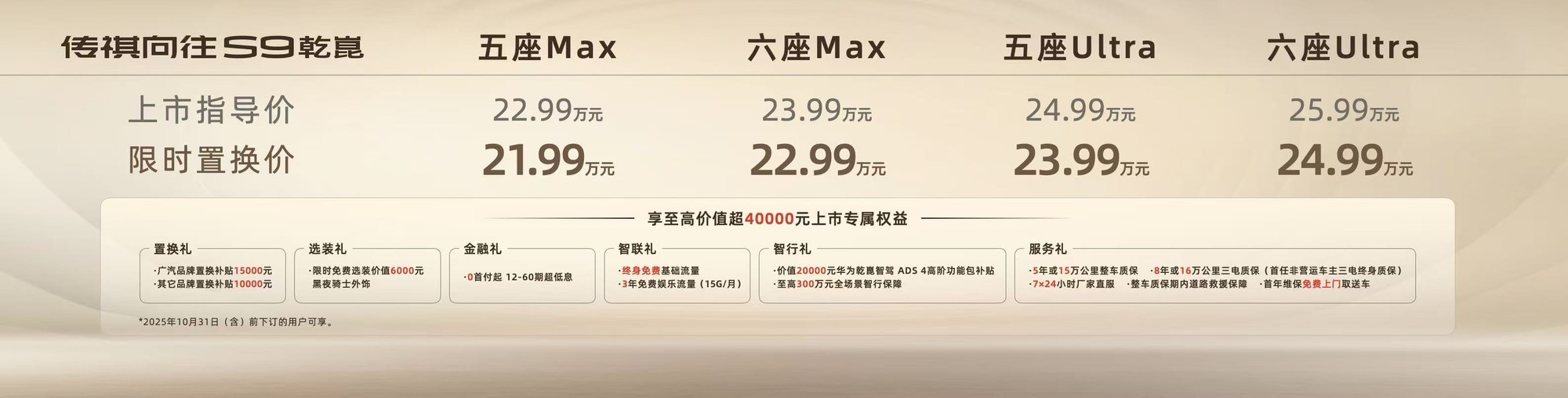 传祺向往S9上市22.99万起 首批搭载华为乾崑智驾ADS4+HarmonySpace 5_汽车新闻-中关村在线