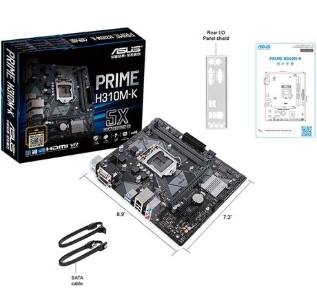 Asus/华硕 主板H310M-K/H310M-A /H310M-D/H310M-E LGA1151 台式电脑办公主机INTEL H310 ...