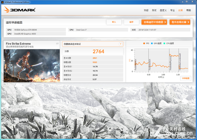 GTX880M图形跑分_神舟 战神K680E-i7D2_笔记本评测-中关村在线
