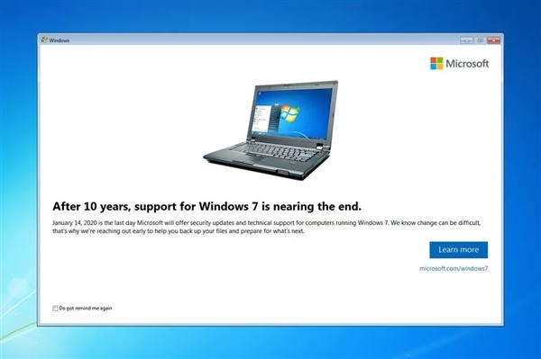 微软为Win7用户弹窗提醒Win7支持将结束_业界资讯-中关村在线