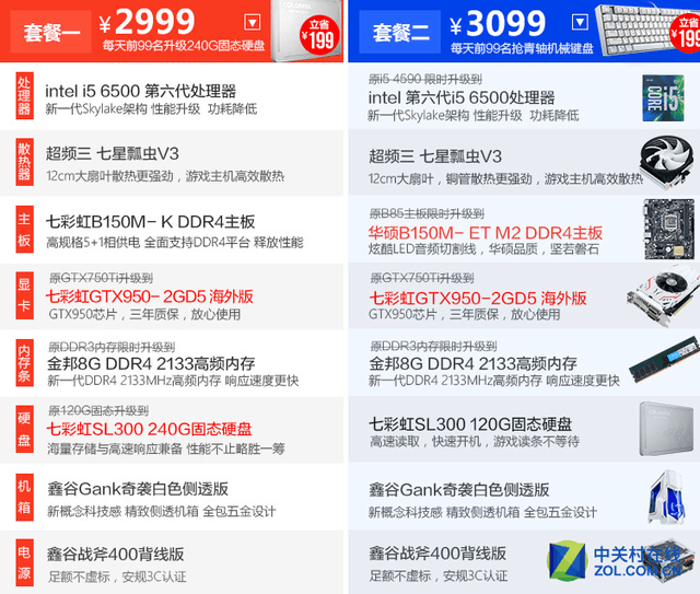热销爆款 京天华盛6500/950主机热售（全文）_京天华盛 四核i5 6500/GTX950独显台式机_DIY攒机攒机推荐-中关村在线