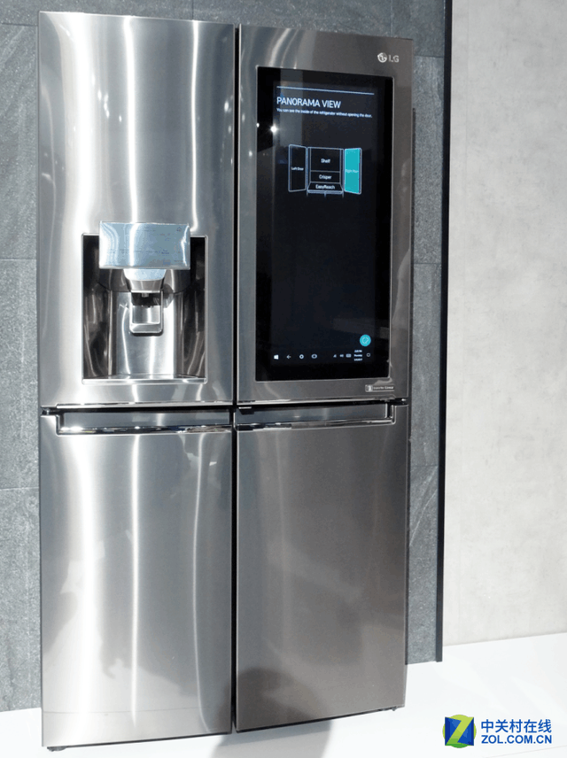 预装WebOS操作系统 CES展LG推出新款智能冰箱_LG冰箱_家电新闻-中关村在线