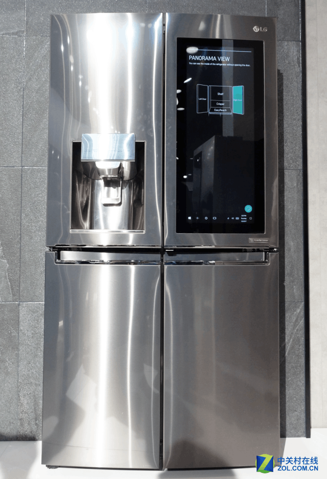 预装WebOS操作系统 CES展LG推出新款智能冰箱_LG冰箱_家电新闻-中关村在线