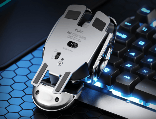 【手慢无】金属光泽、机甲造型，英菲克无线鼠标到手价69元_英菲克 PX2无线创意鼠标_游戏硬件键鼠外设-中关村在线