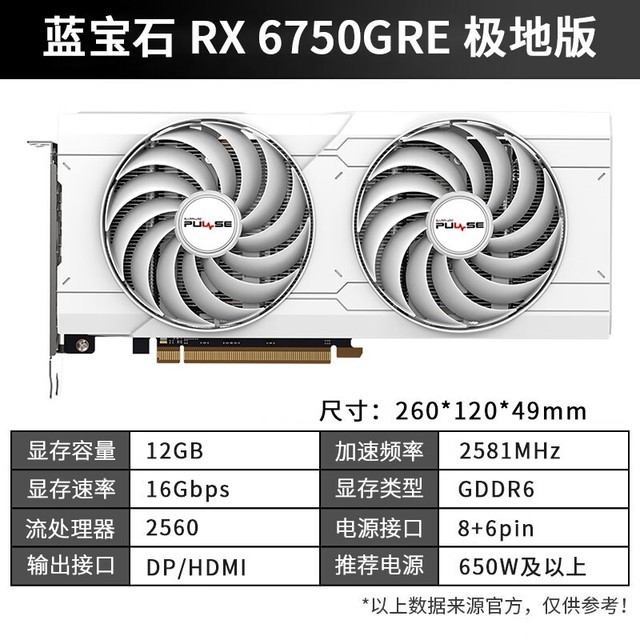 【手慢无】蓝宝石AMD新品RX6750GRE显卡极地版到手价2329元（全文）_蓝宝石 Radeon RX 6750XT 12G D6 超白金 ...