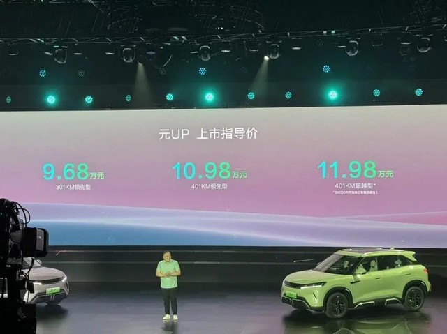 比亚迪元UP正式上市，三款车型，9.68万起，最高续航401km（全文）_比亚迪 元Pro 2023款 401KM尊贵型_汽车科技新闻-中关村在线