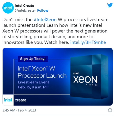 性能可期！英特尔确认至强工作站 W3400/2400 2月15日发布_游戏硬件CPU-中关村在线
