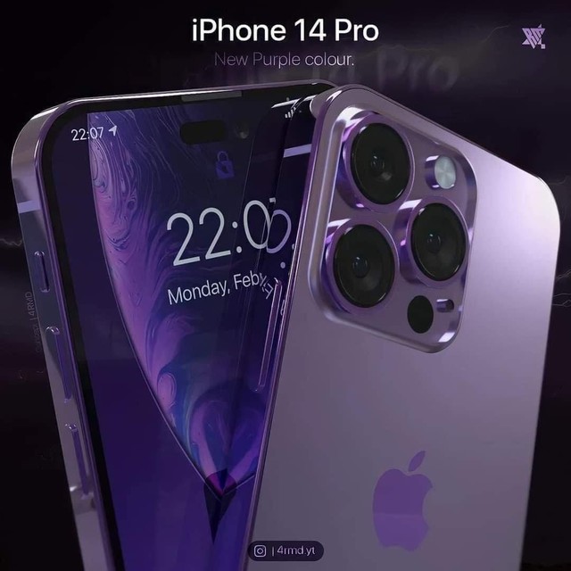 这个新配色有点上头 iPhone 14 Pro首发紫色机身曝光_手机新闻-中关村在线