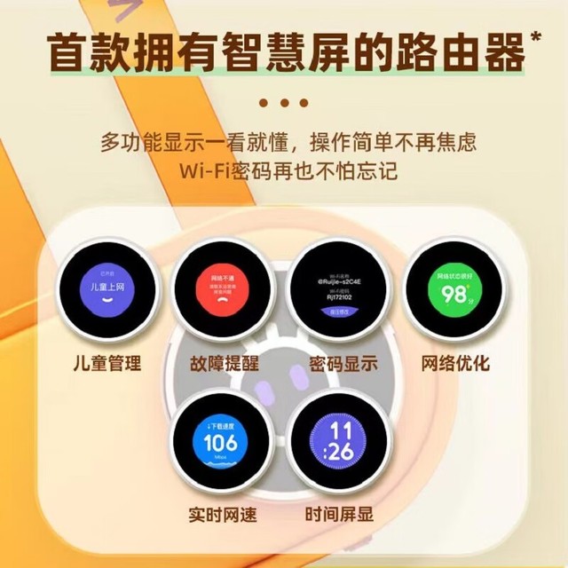 【手慢无】自带智慧屏的WiFi 6路由器首发价469元 包邮_ZOL企业站-中关村在线